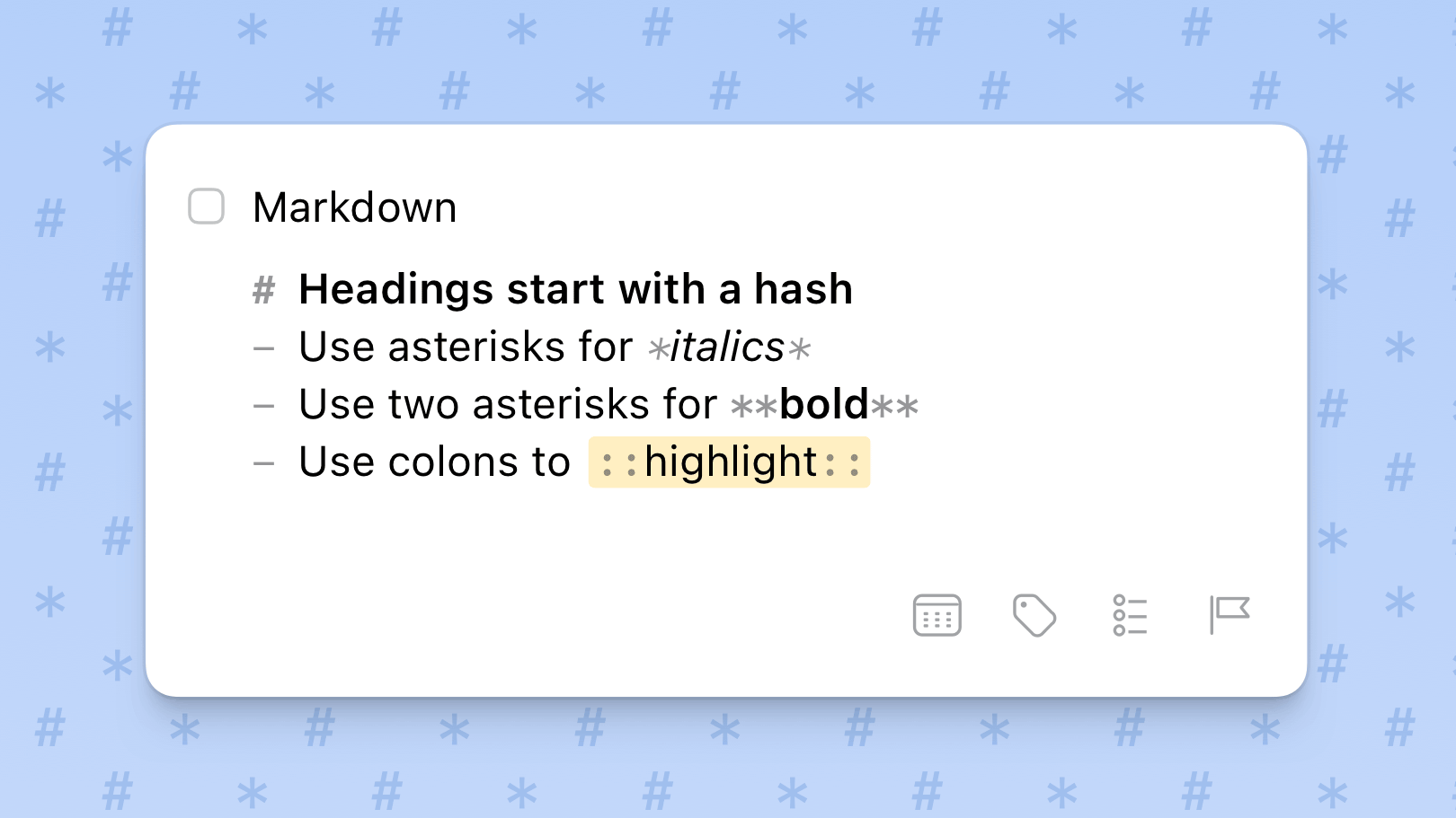 Markdown Guide Things Support